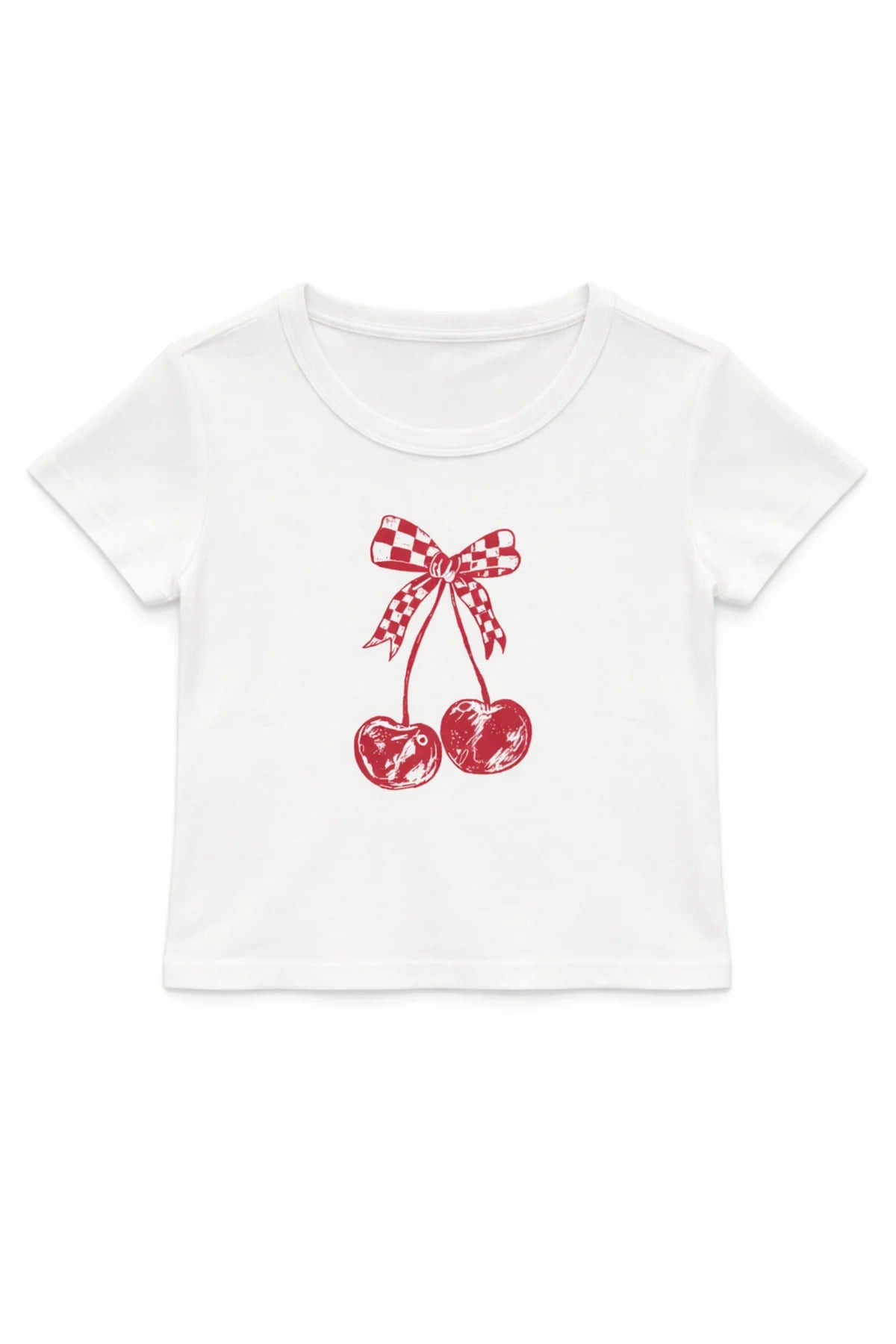 KATIE J. TWEEN CHECKERED CHERRY TEE – Meant 2 Be Kids