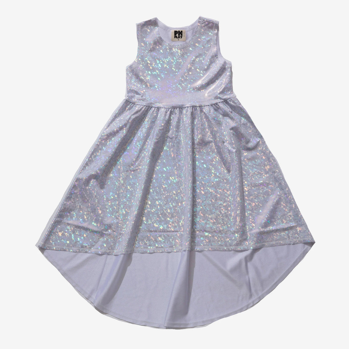 PETITE HAILEY BEE GEE UB DRESS - SILVER/WHITE