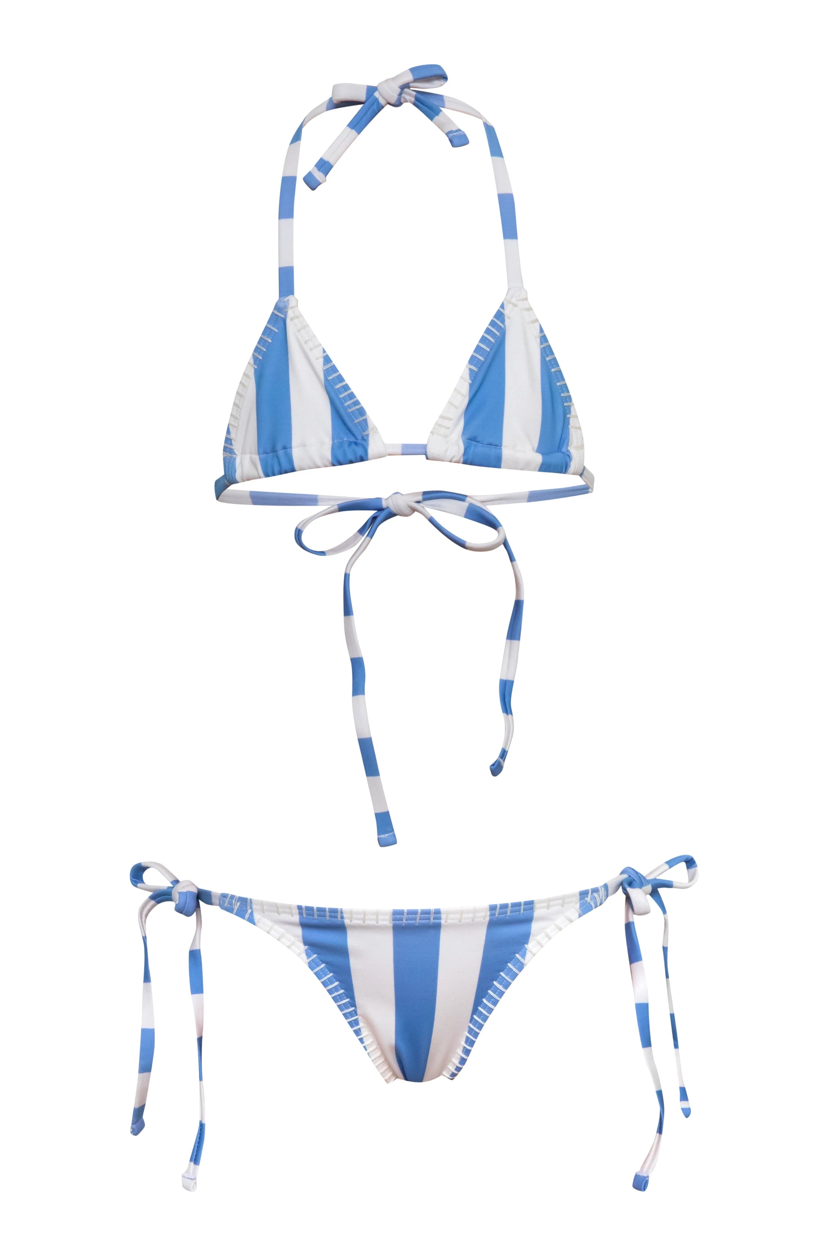 SUBMARINE SWIM THE STRING BIKINI SET - LINES SKY – Meant 2 Be Kids